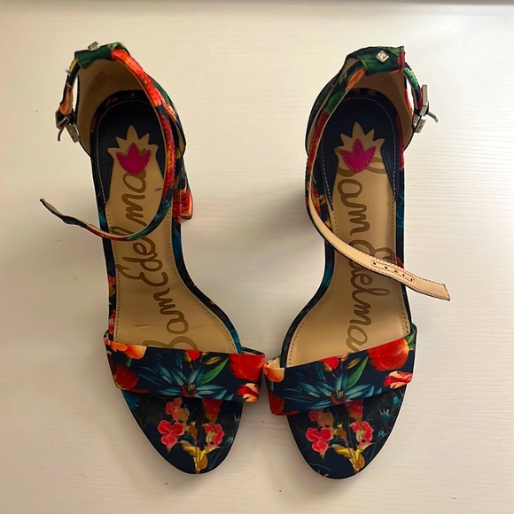 Sam Edelman | Shoes | Sam Edelman Floral Heeled Sandals | Poshmark